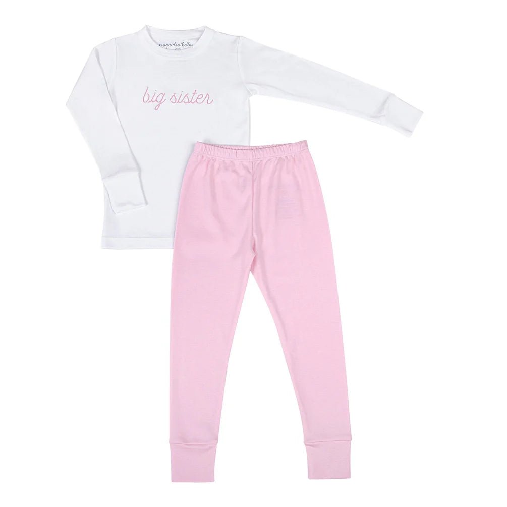 Magnolia Baby Brother and Sister Embroidered Pajamas Pink – Fun & Fancy ...