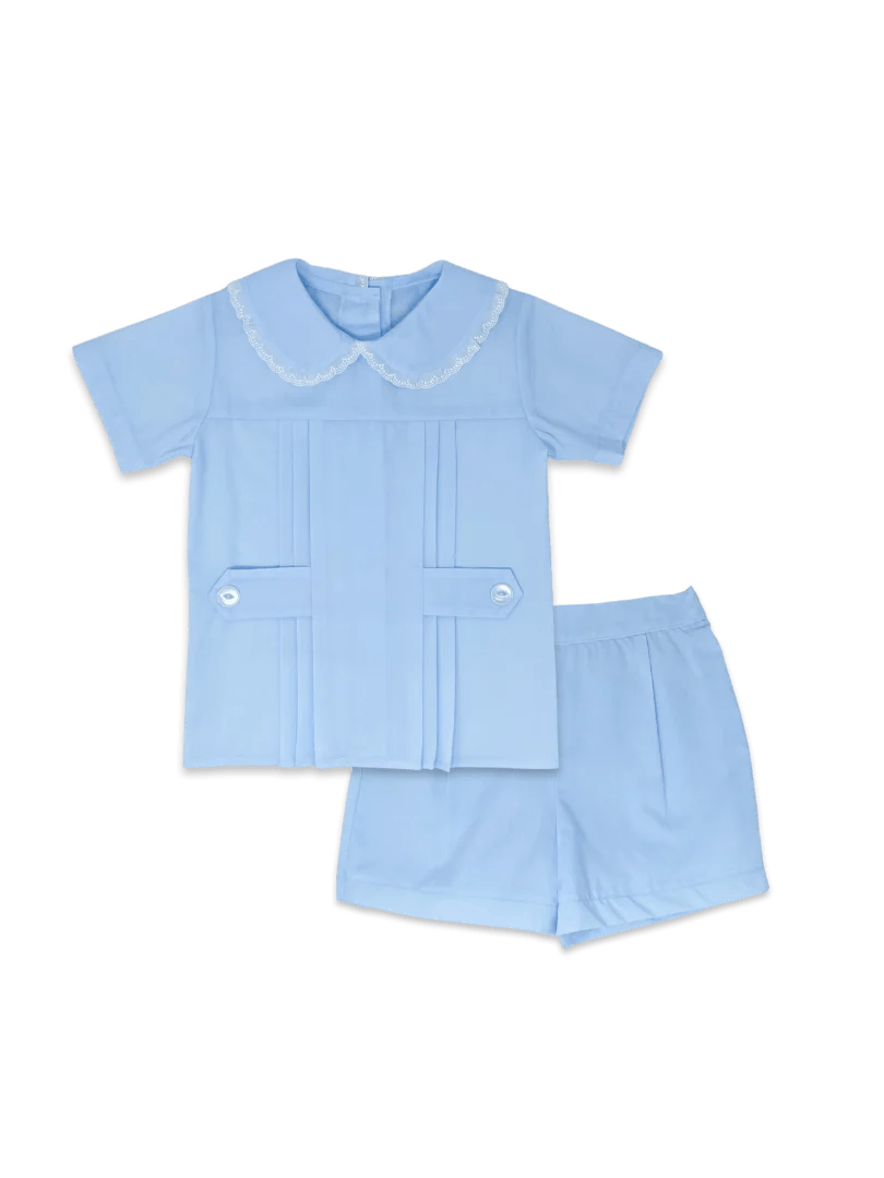 Lullaby Set Andrew Short Set Light Blue Lace – Fun & Fancy Children's ...